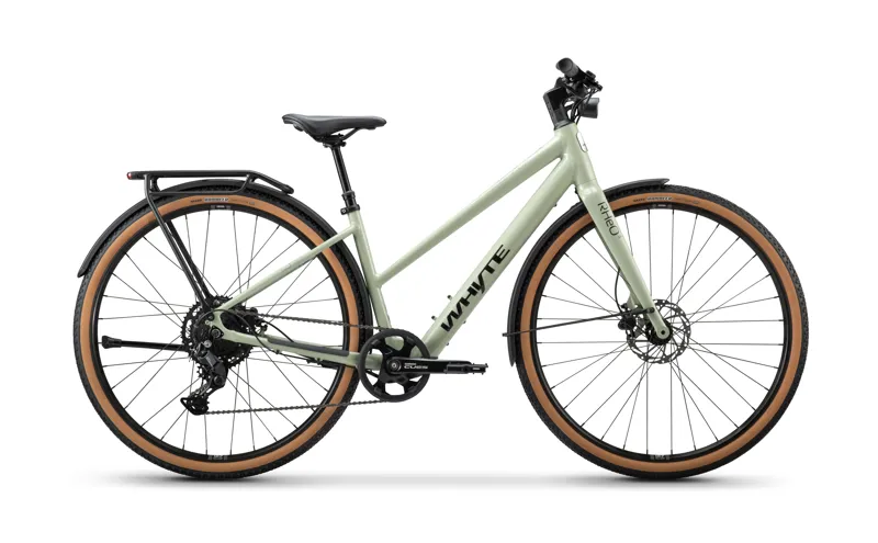 Whyte RHeO 3 ST Equipped Stepthrough Hybrid Bike in Sage Green