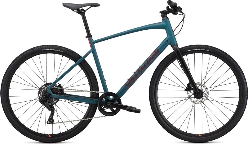 Sirrus X 2. 0 Turquoise Black and Red Hybrid Bike
